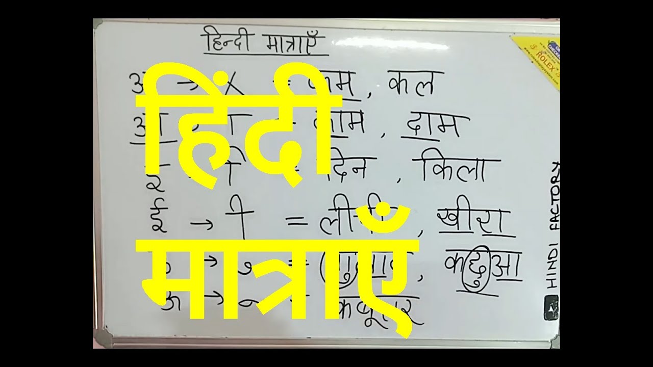 HINDI MATRAYEIN | हिंदी मात्राएँ | WRITING & SPEAKING | लिखना एवं बोलना ...