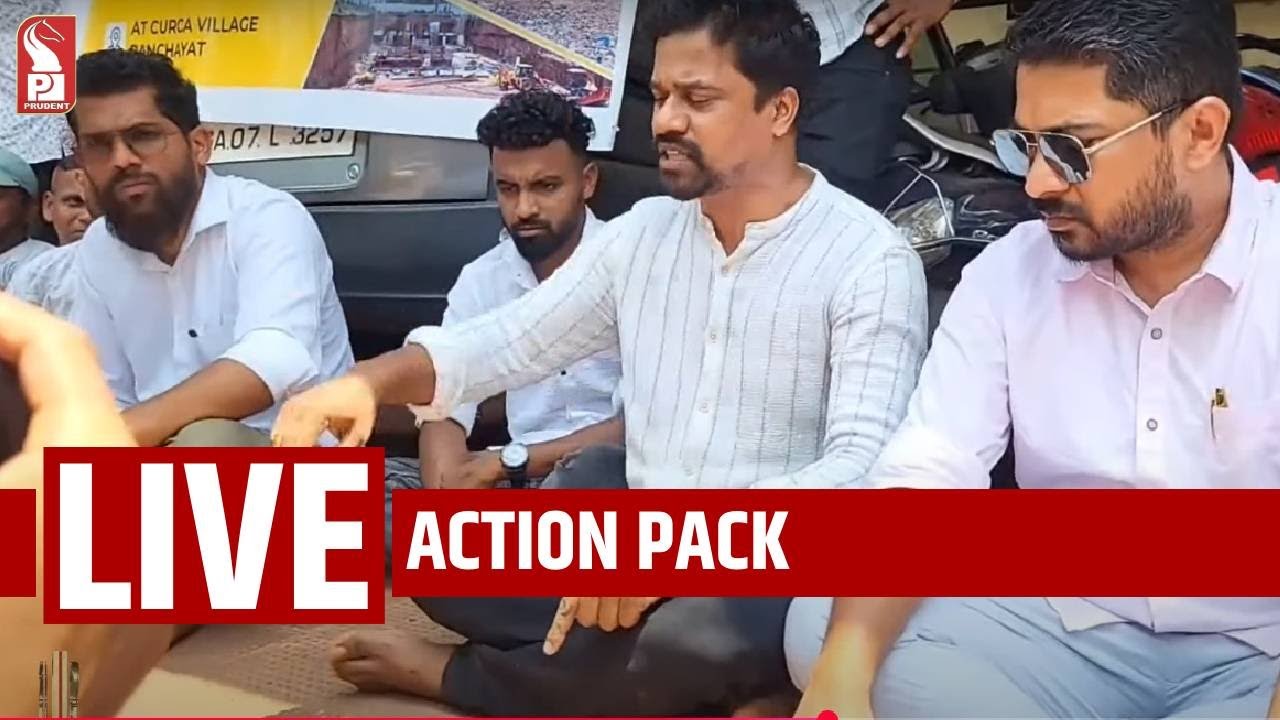Protest against The Curca-Bambolim Panchayat by RGP MLA Viresh Borkar ...