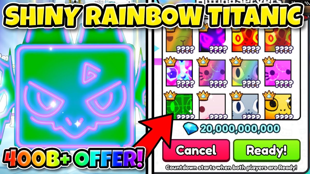 INSANE OFFERS For *Shiny Rainbow Titanic Neon Agony* in Pet Simulator ...