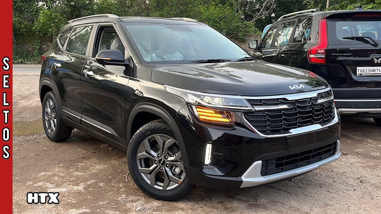 New Kia Seltos Facelift 2023 👌 Seltos HTX Black Colour | Rs 15.20L ...