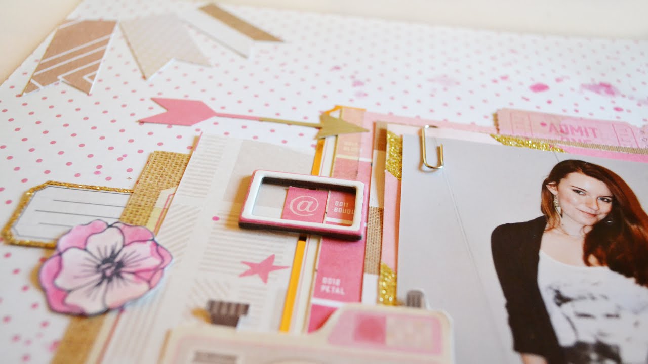 Scrapbooking Process #4: This Is Me (Crate Paper - Craft Market) - YouTube