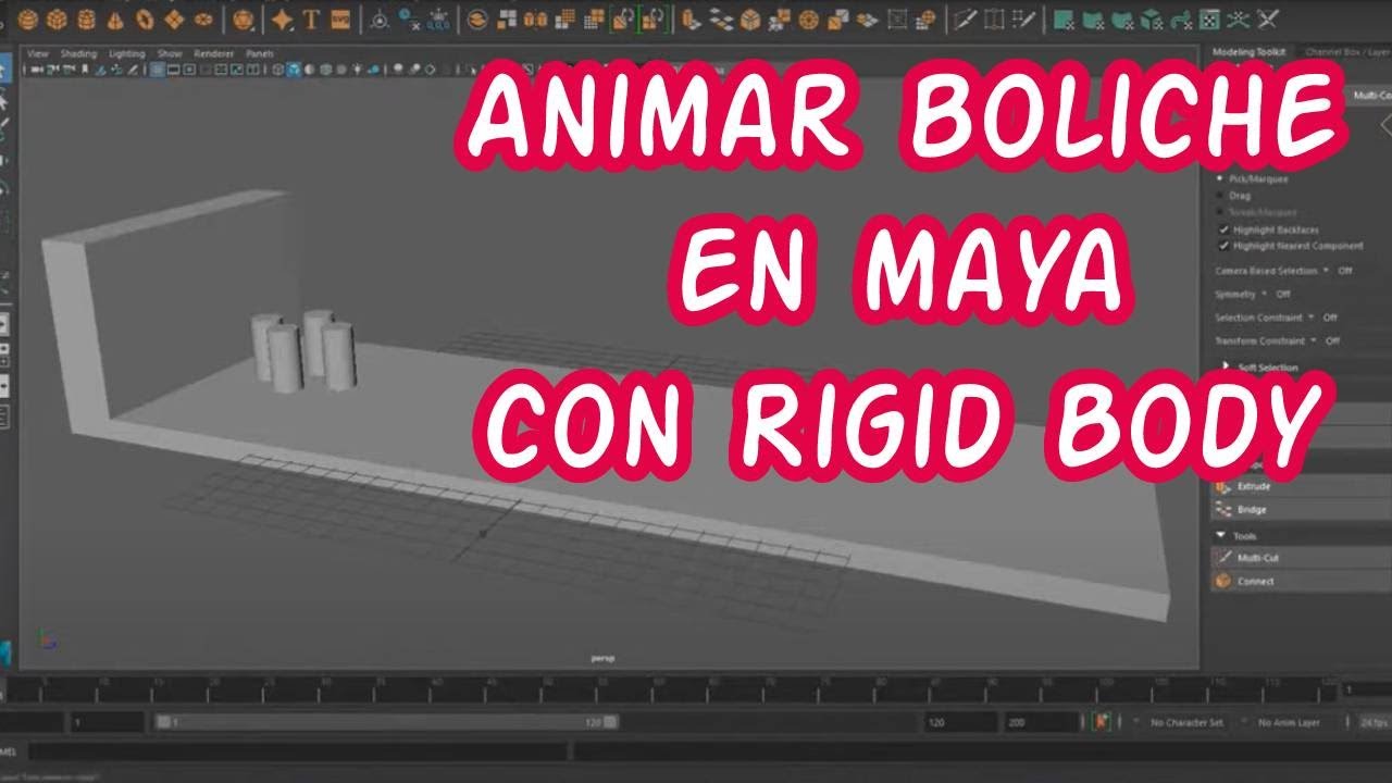 maya movimiento usando Rigid Body - YouTube