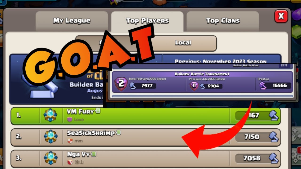 How I WILL become the G.O.A.T of BUILDER BASE - Clash of Clans BB2.0 + base link - YouTube
