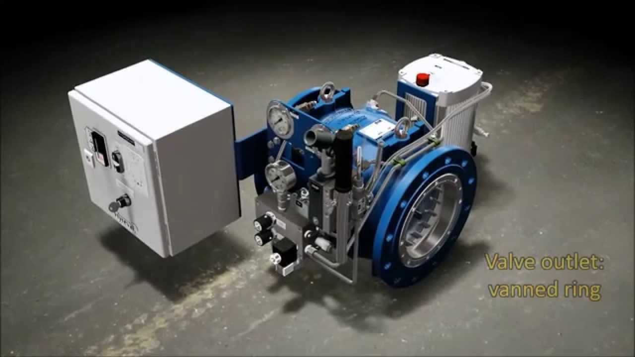 Hyreval - axial flow control valve - type HYR200.16.C1.EHD - YouTube