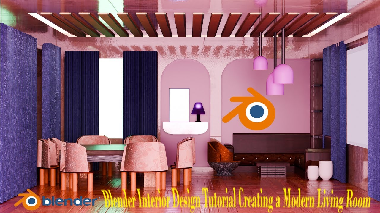 Blender Interior Design Tutorial Creating a Modern Living Room - YouTube