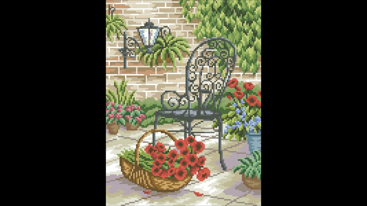 Flowers and Wrought Iron/ Large Cross Stitch Patterns Free PDF - YouTube