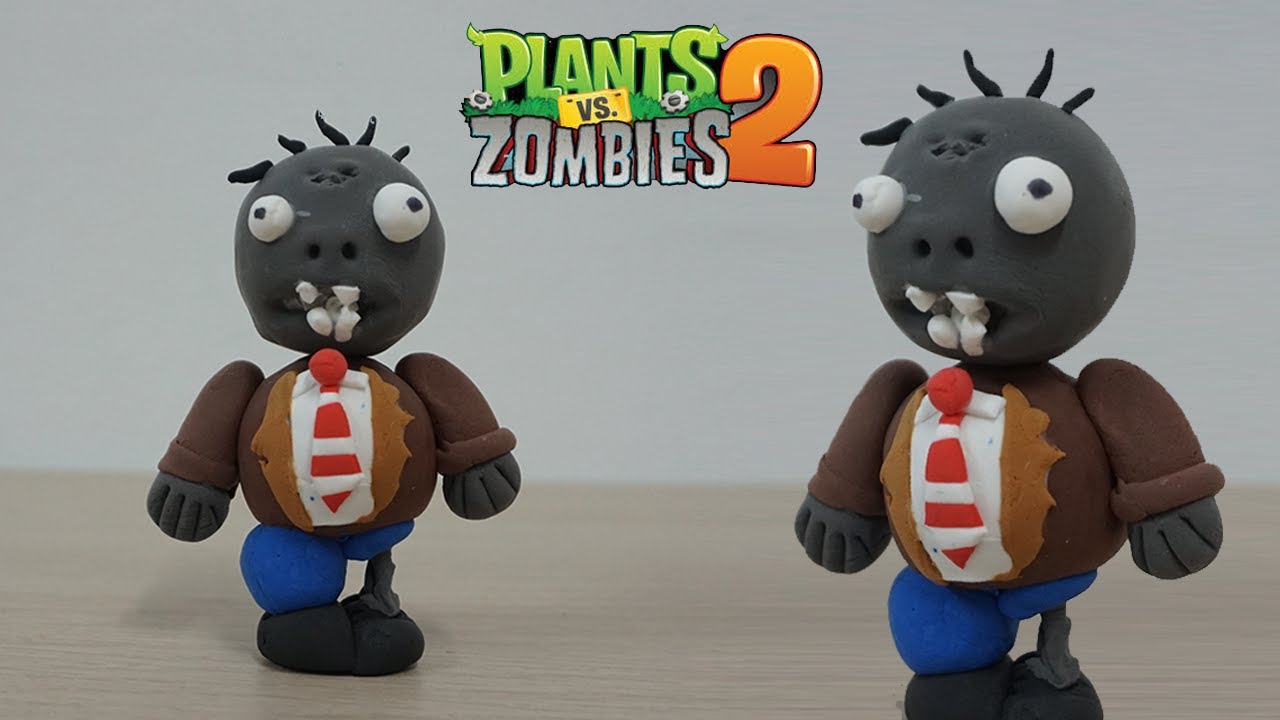 How To Make Basic Zombie With Air Clay (Plants vs Zombies Characters ...