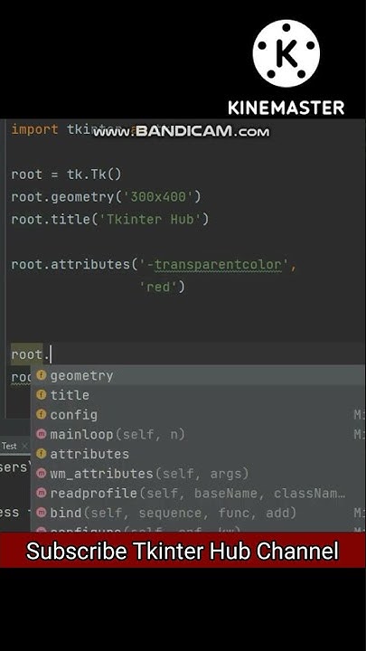 Tkinter Transparent Background Window @tkinterhub - YouTube