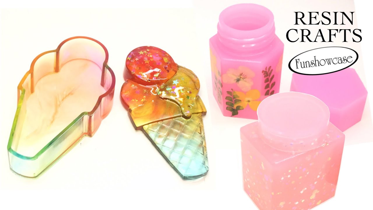 Resin Crafts- Resin Bottles- Ice cream box- funshowcase- DIY - YouTube