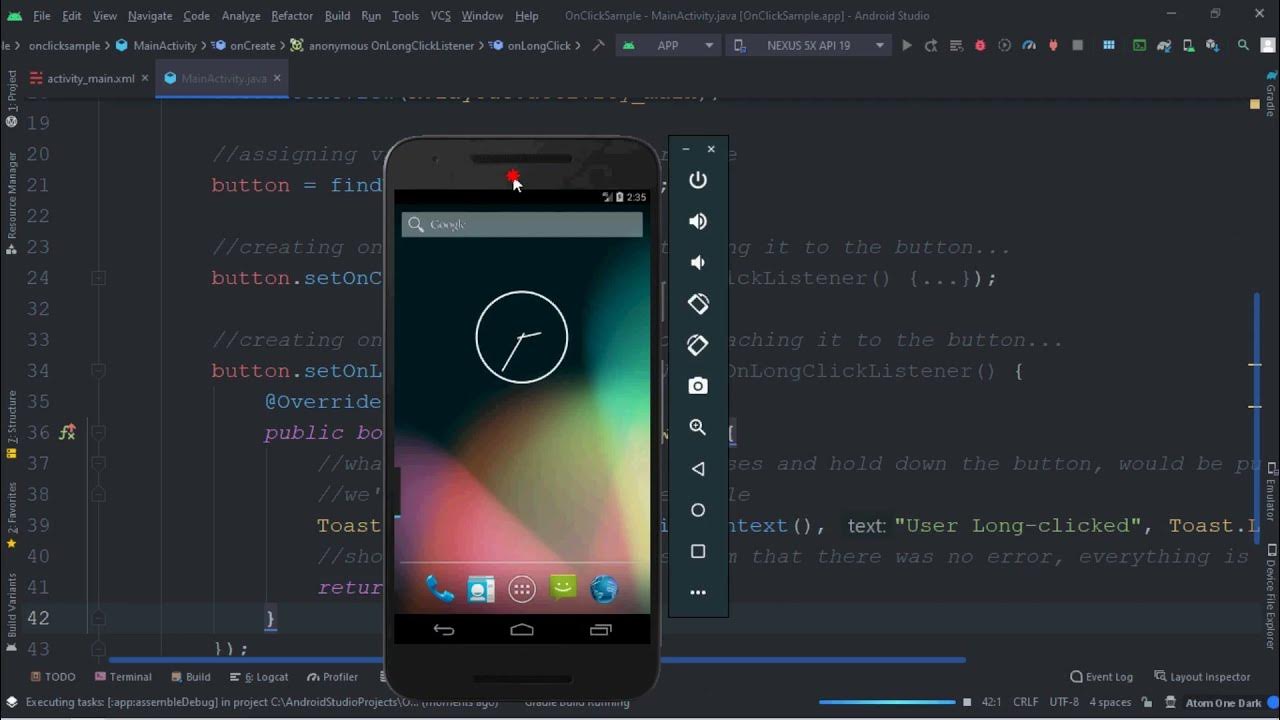 Android Development - OnLongClick - YouTube