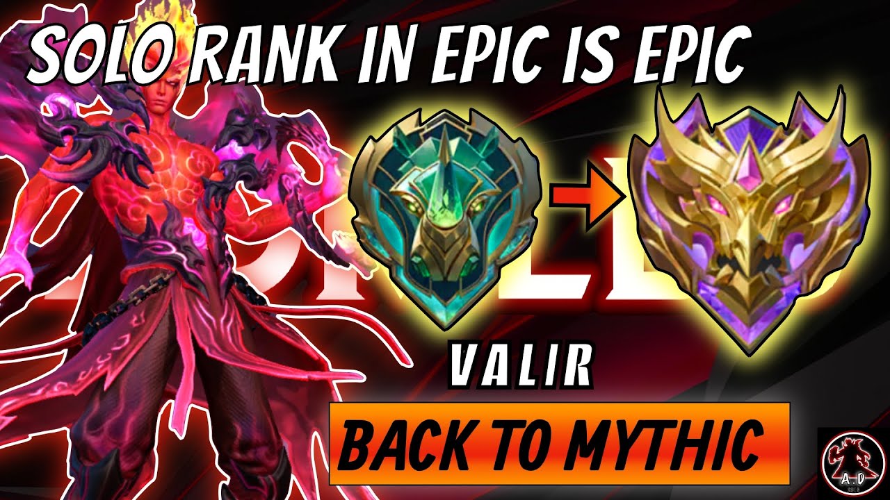 EPIC TO MYTHIC IN SOLO HELL ADMLBB MOBILE LEGENDS - YouTube