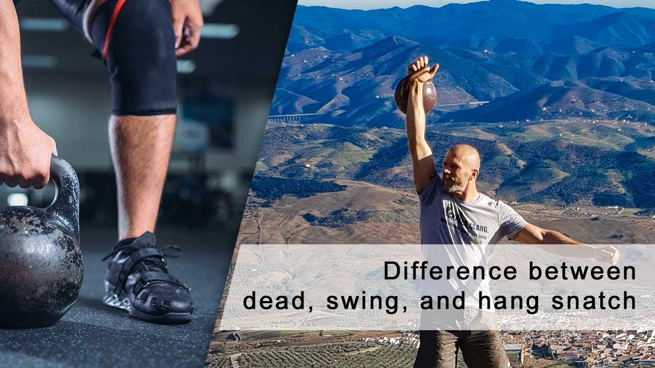 Difference between a kettlebell dead, swing, and hang snatch - YouTube