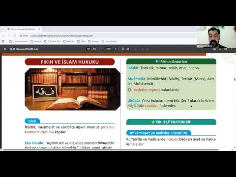 Fıkıh 1.  Ders (Yasin Gürbüz)