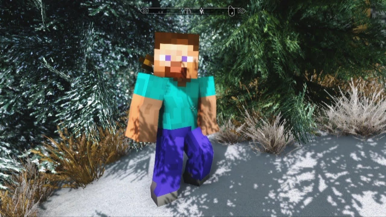 SKYRIM vs Minecraft - MinerFriends Minecraft Mod - YouTube