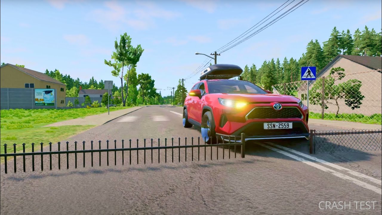 MOBIL VS STEEL GATE #2 - BeamNG Drive - YouTube