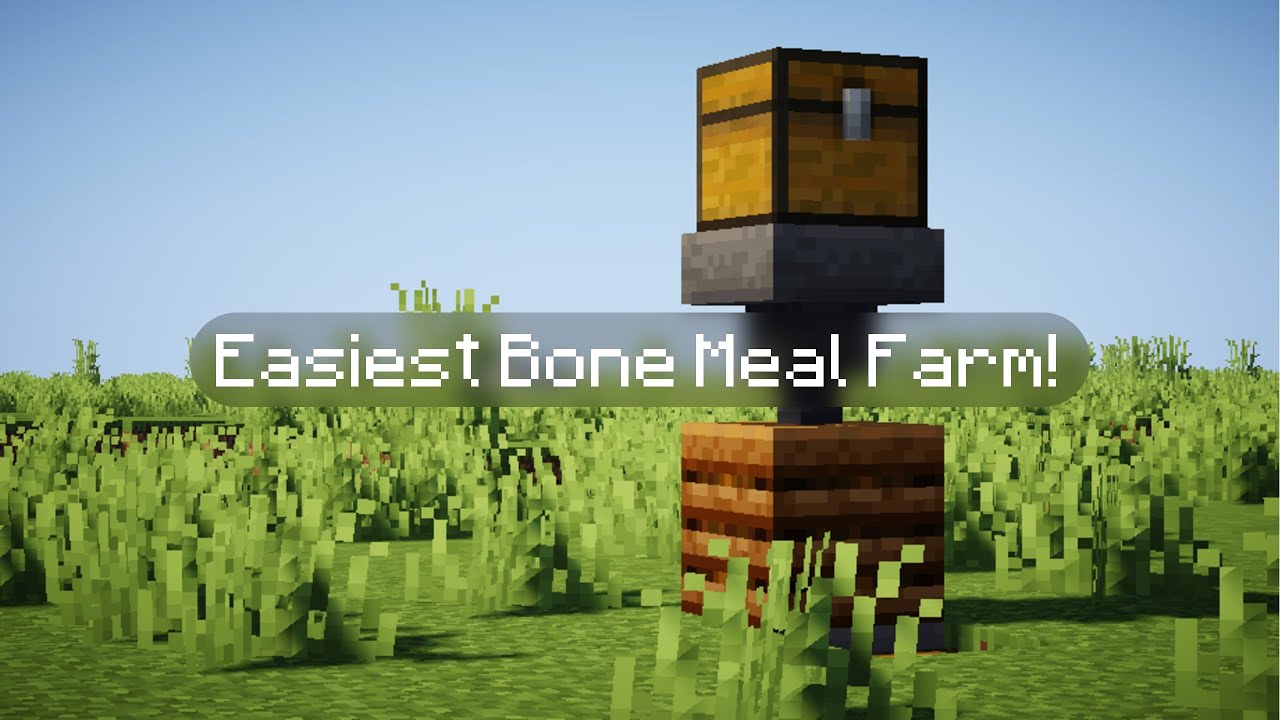 Easy Bone Meal Farm 1 17 Minecraft Tutorials - YouTube