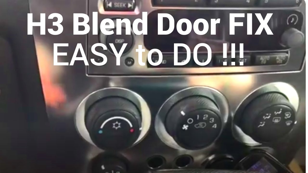 Hummer H3 EASY FIX for broken blend door (no more being cold) - YouTube