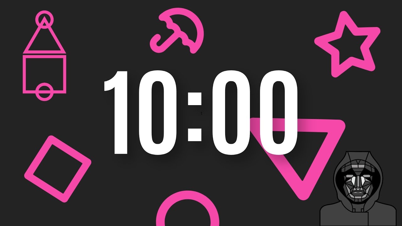 10 Minute Countdown Timer | Squid Game Theme | Nixstar ☆ - YouTube