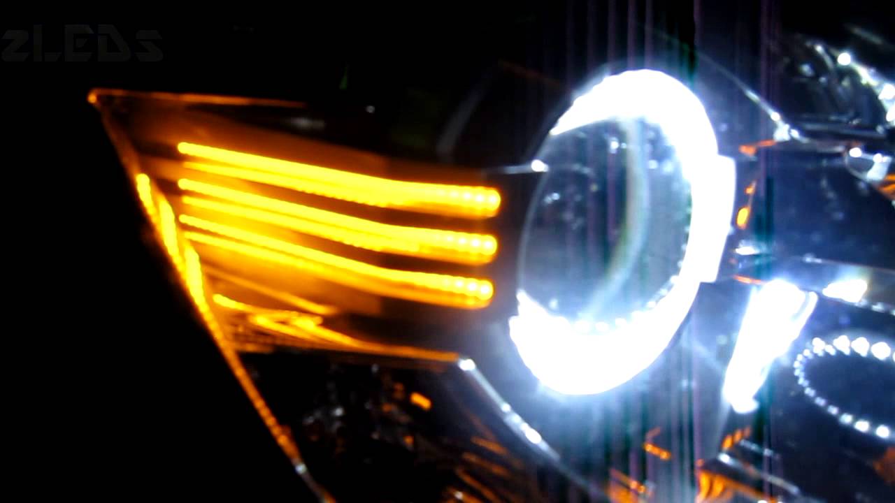 Custom 350z Headlights with LED Side Panels by zLEDs - YouTube