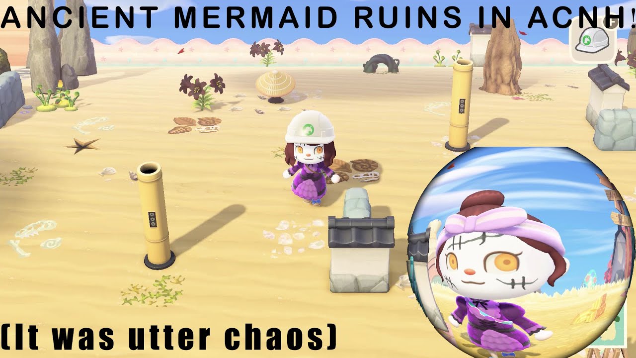 Building ruins on my mermaidcore island! (ACNH speedbuild) - YouTube