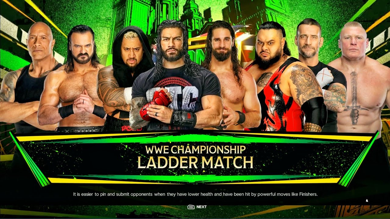 8 Man Ladder Match For The WWE Championship match At MITB | WWE 2k24 ...