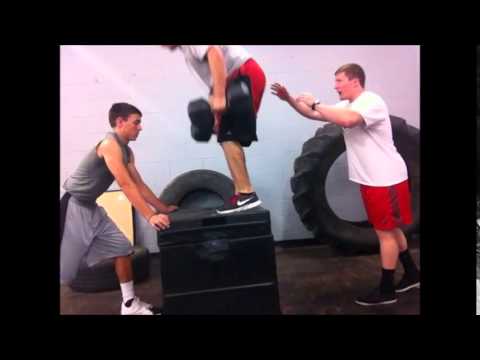 30 Inch Box Jump with 90 lb Dumbbells | Strength School - YouTube