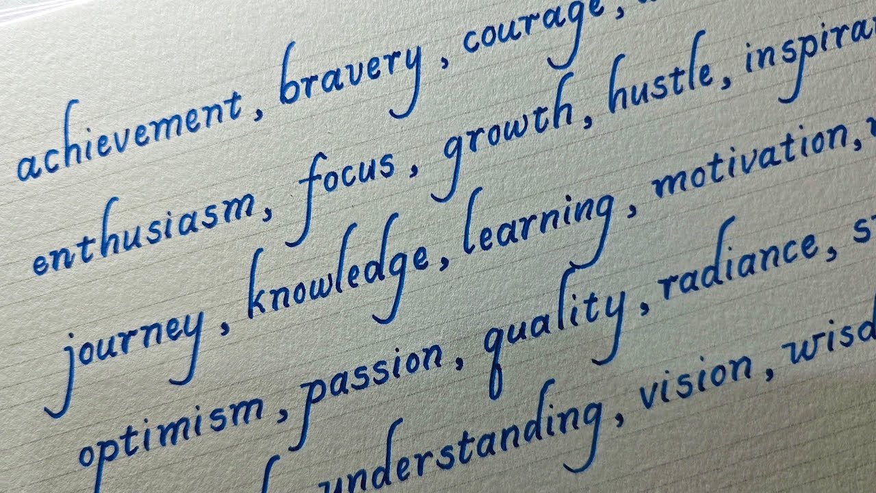Beautiful and Unique English Handwriting with small a to z words to ...
