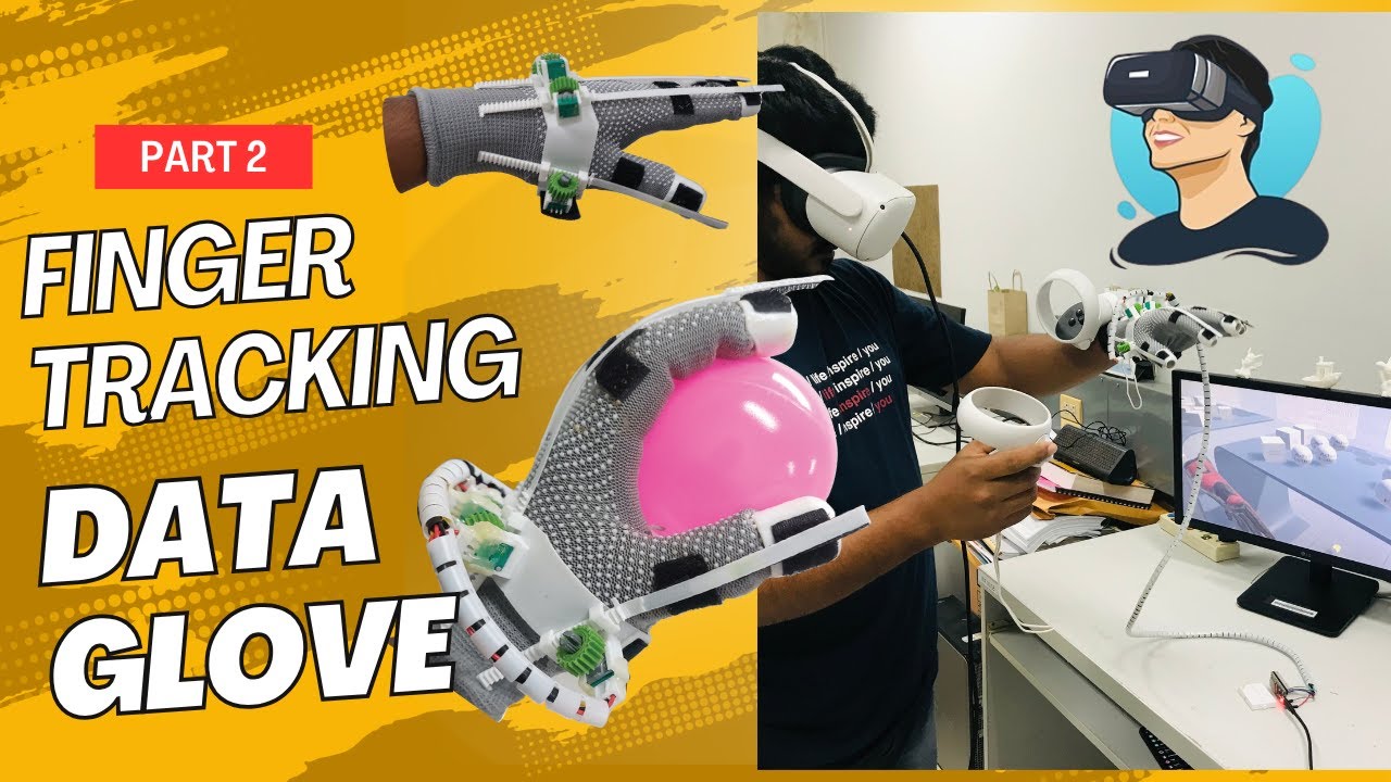 Finger Tracking Data Glove | How to correctly wear a glove | Part 2 ...