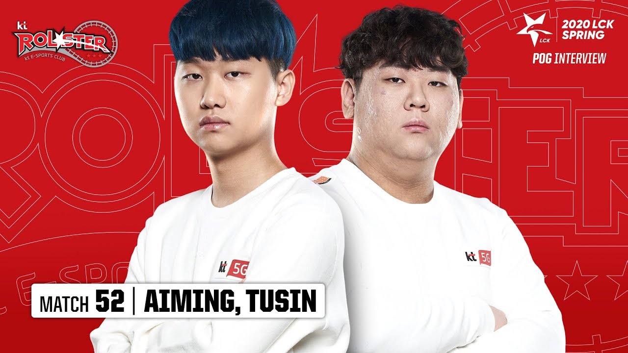 Aiming, TusiN 인터뷰 | 한화생명 vs kt | 03.27 | 2020 LCK 스프링 - YouTube
