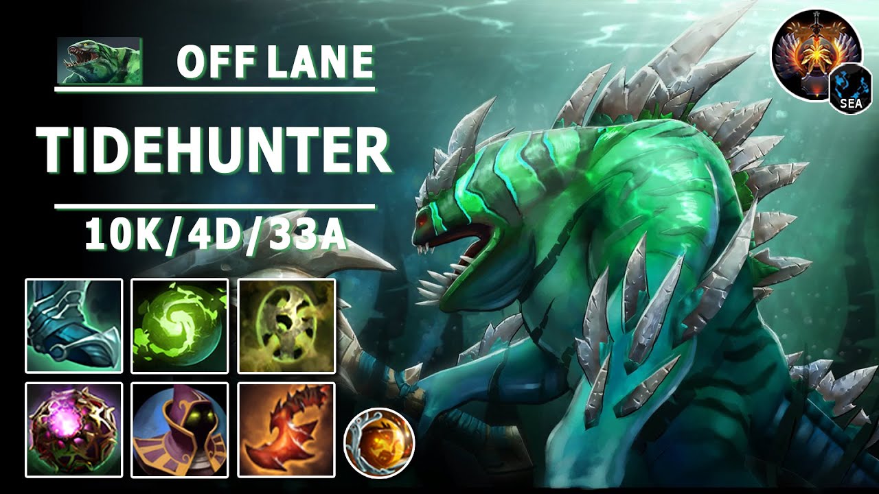 Tidehunter Off Lane | 7.30d | Great Double Ravage | Dota 2 Immortal ...