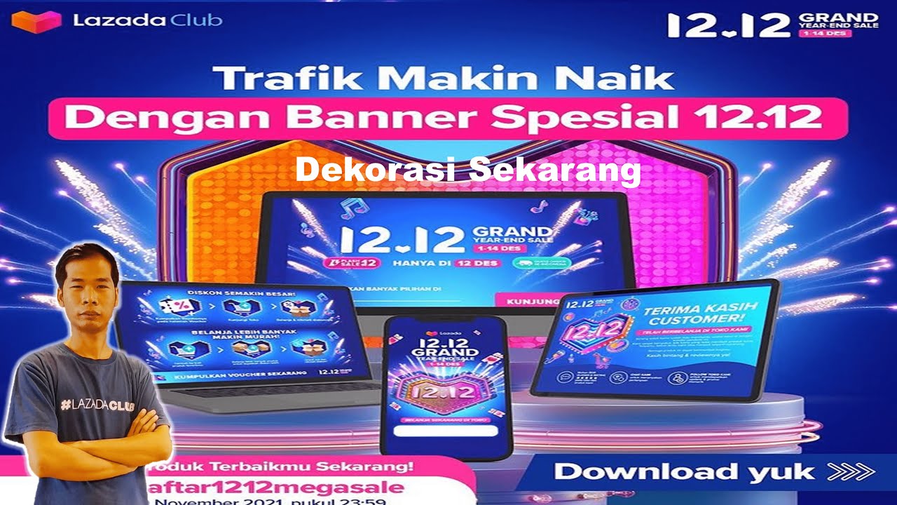 Cara Dekorasi Toko Khusus Pra Opening 12.12 Lazada - Download Banner 12 ...