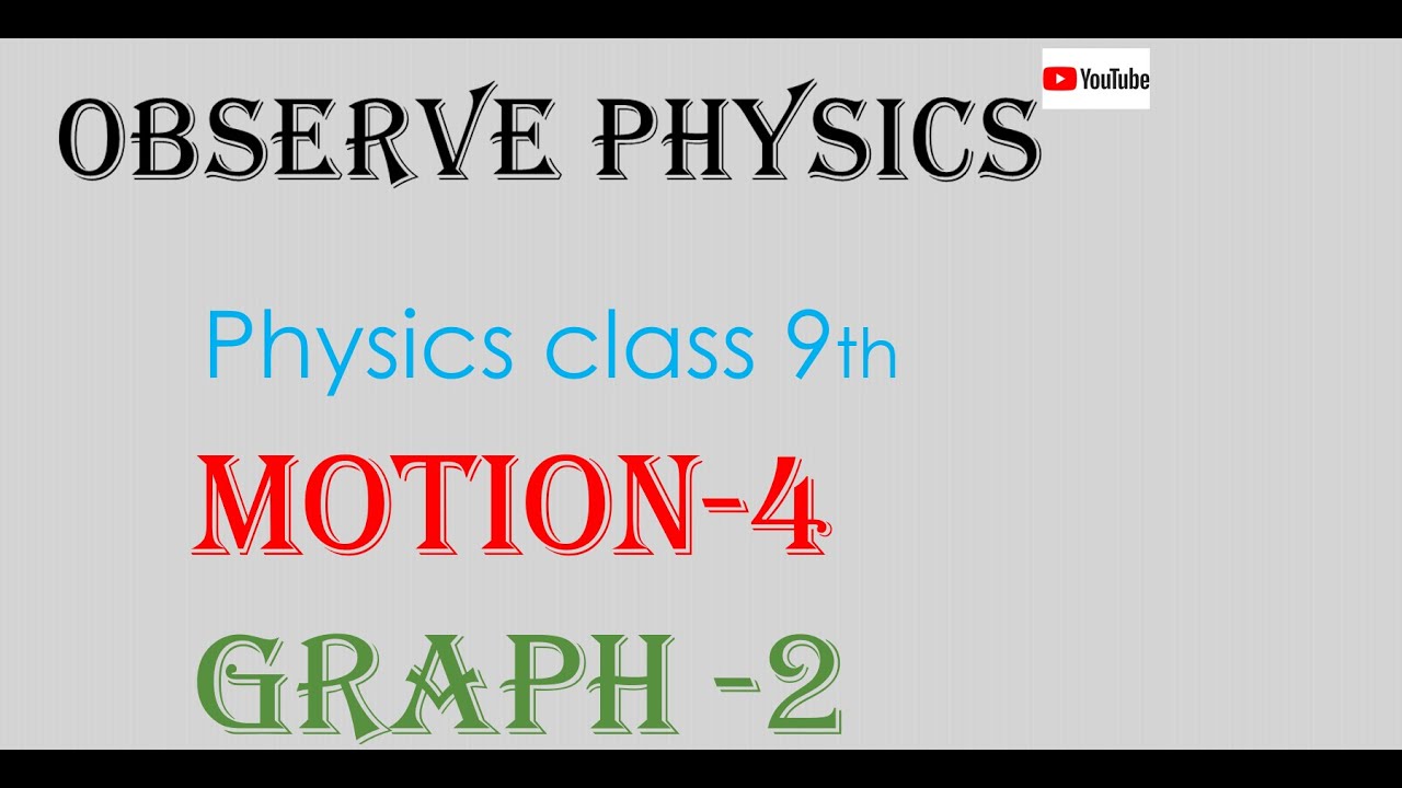 PHYSICS || CLASS 9th CBSE || NTSE || Chapter--Motion--4 || GRAPH --2 ...