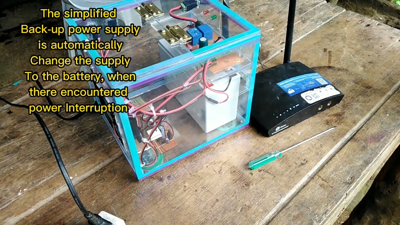 Development of Simplified Back-up Power Supply for Internet Modem - YouTube