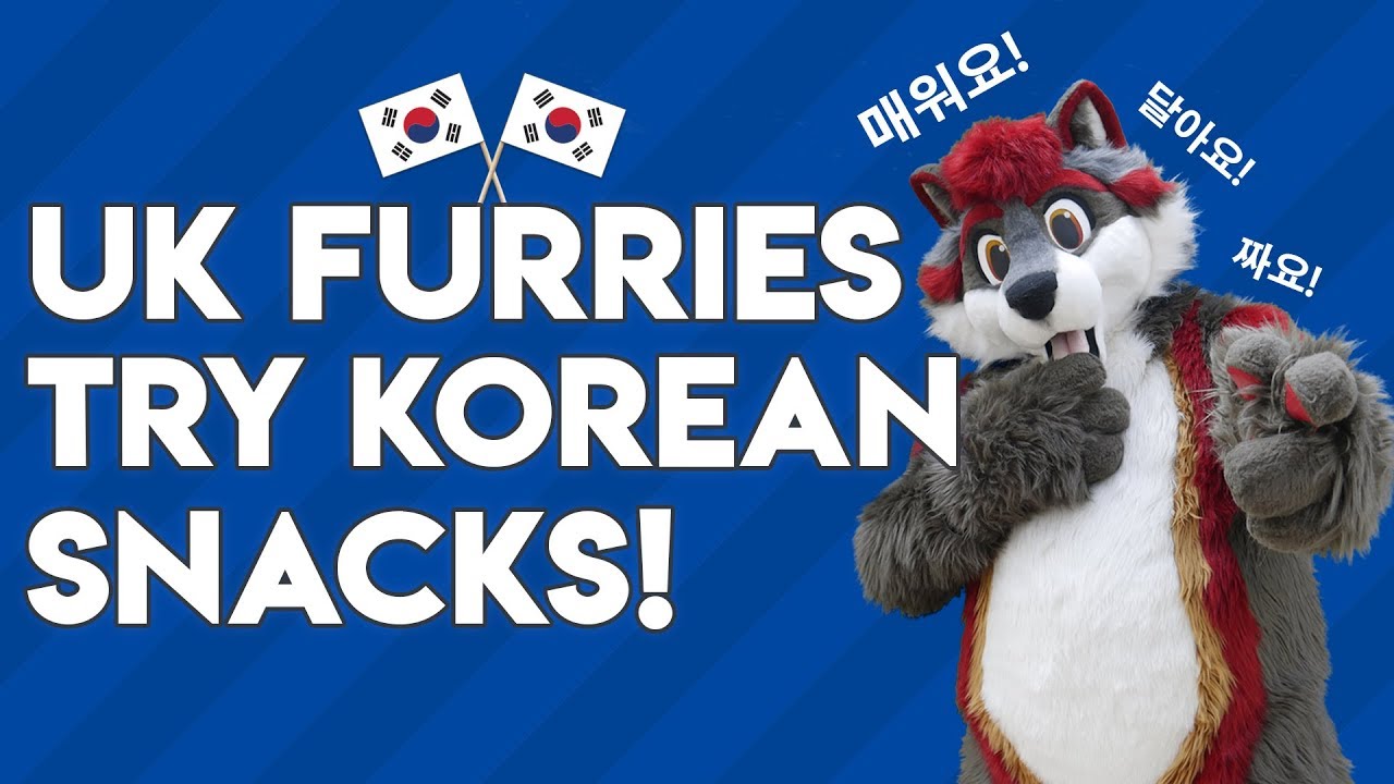 UK Furries Try Korean Snacks! A Furry Taste Test - YouTube