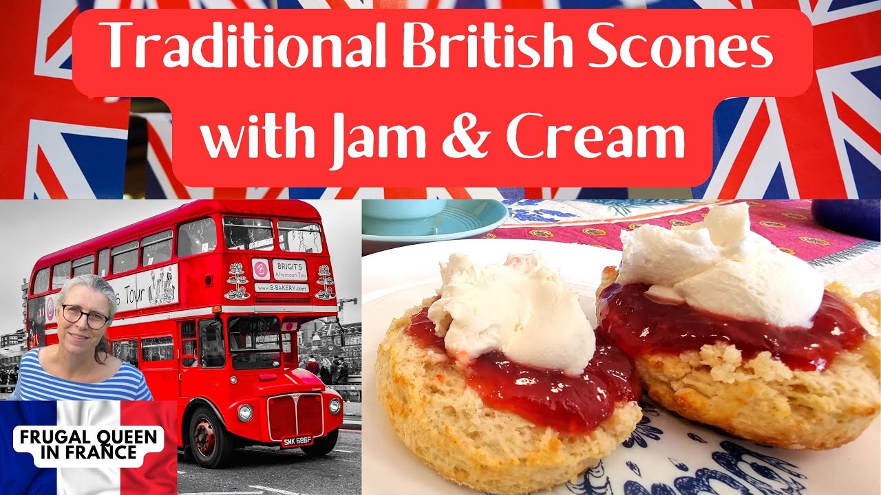 Traditional British Scone with Jam & Cream - #creamtea #coronation # ...