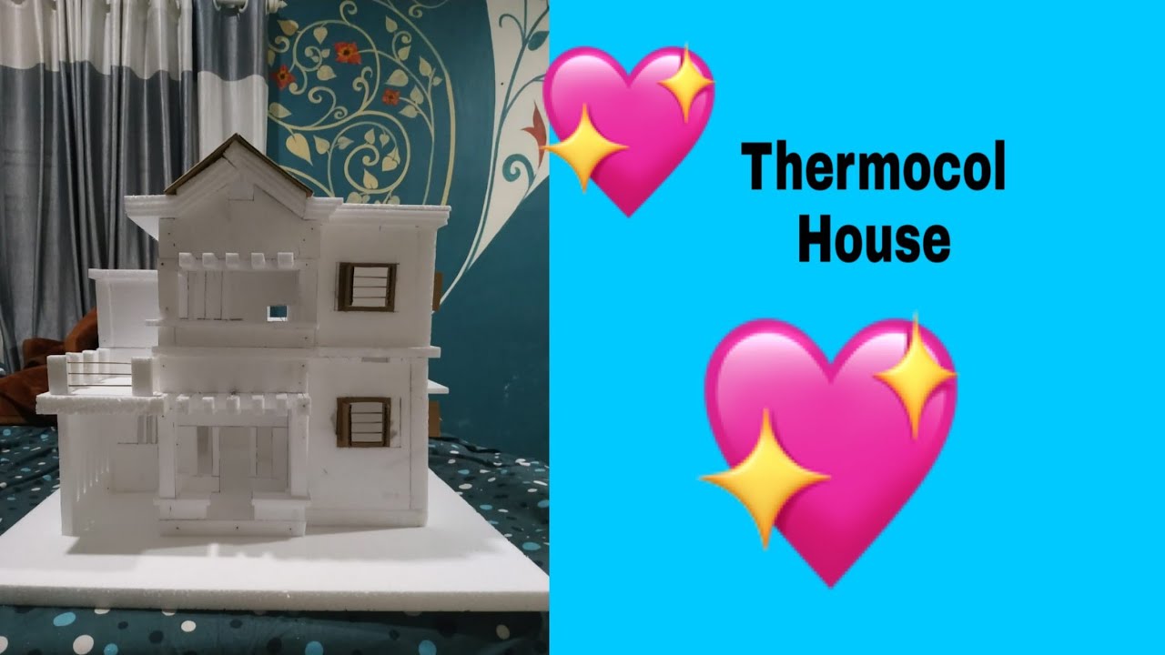 Thermocol house making - YouTube