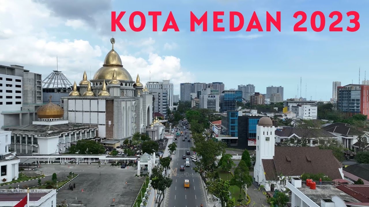 Kota Medan dari Udara Dengan Drone 2023, Menikmati View Kota Terbesar ...