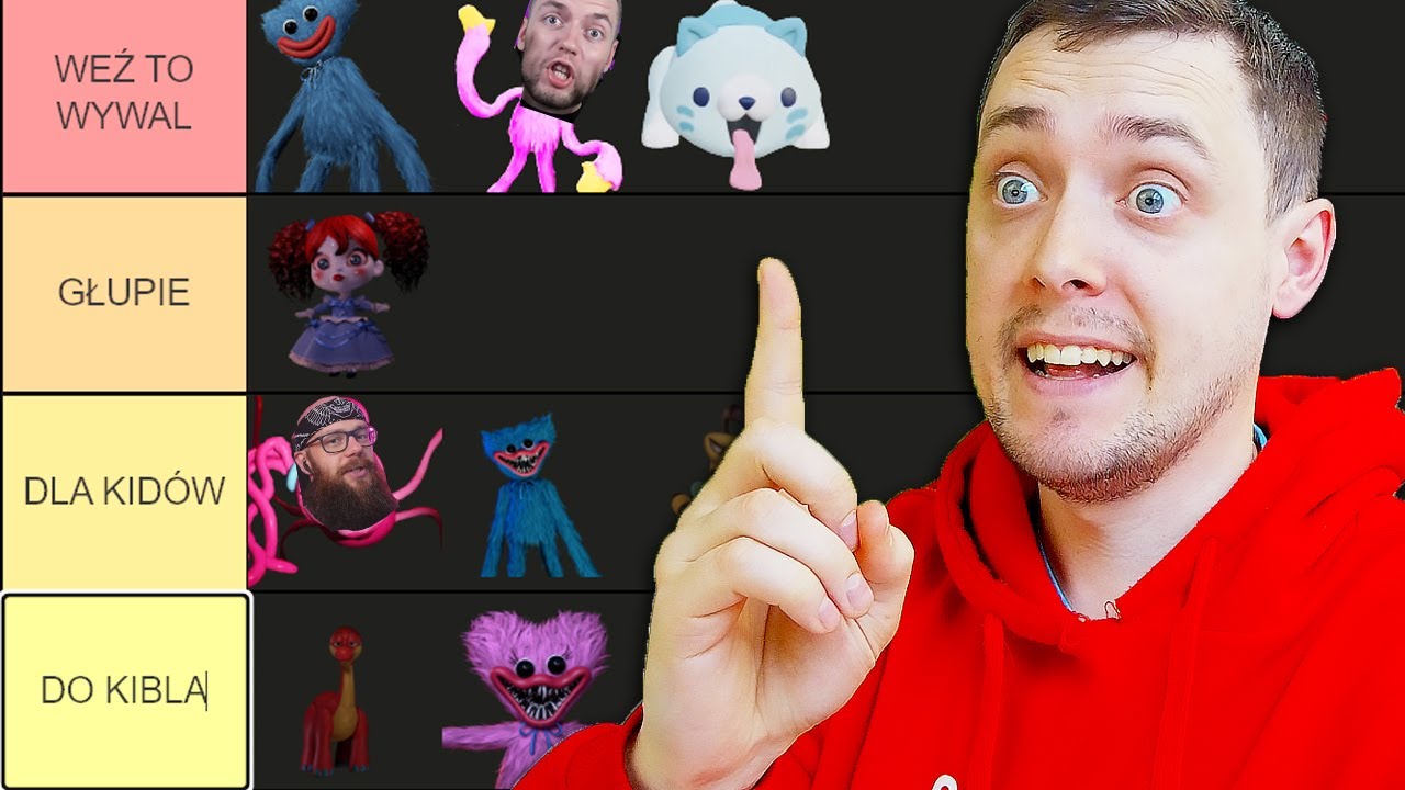 Oceniam WSZYSTKIE POSTACIE z POPPY PLAYTIME czyli TIER LISTA - YouTube