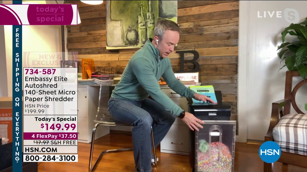 Embassy Elite Autoshred 140Sheet Micro Paper Shredder - YouTube