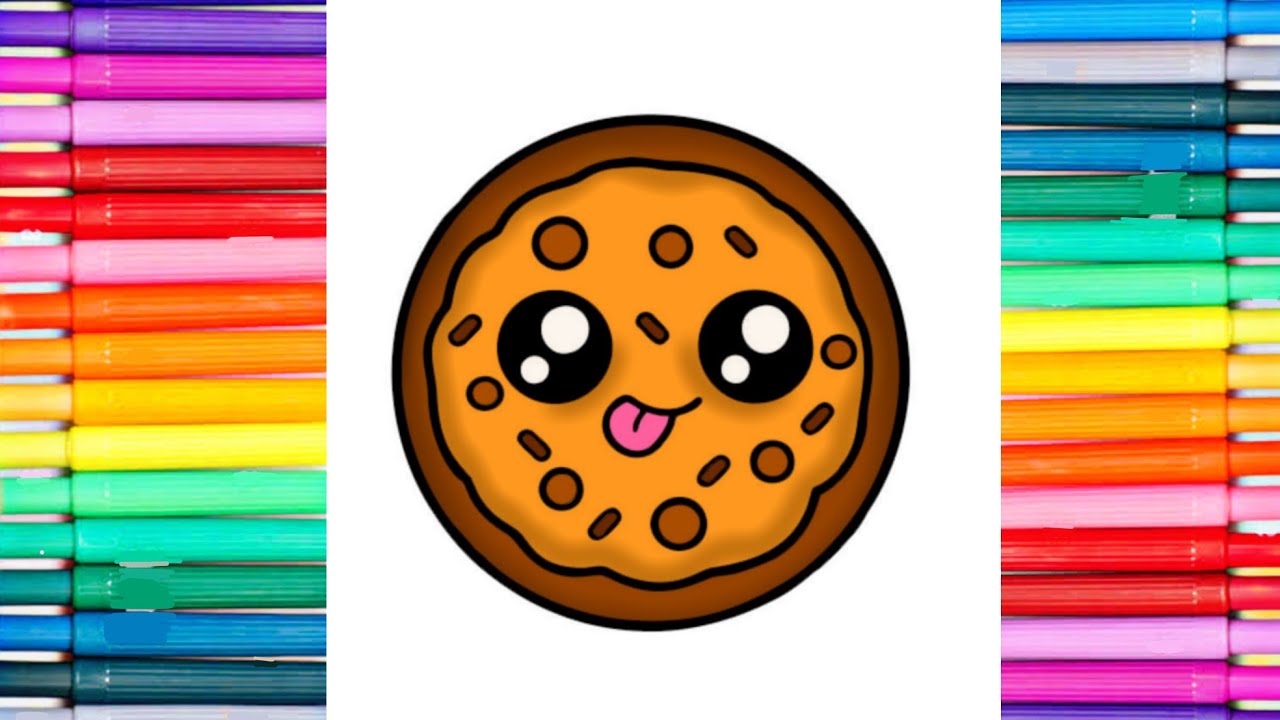How to draw cute cookie easy drawing step by step - YouTube