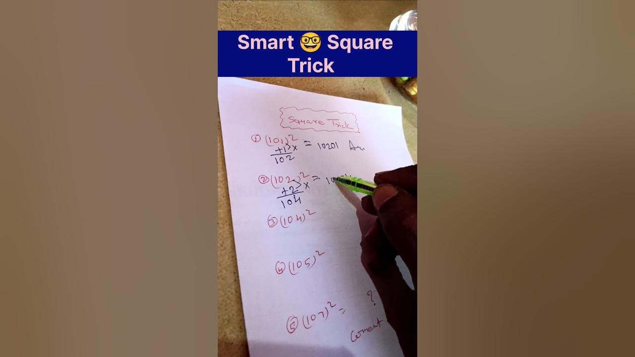 Square tricks shorts 🫣Math Tricks |Square Trick |Simplification Tricks #short#shorts#shortvideo ...