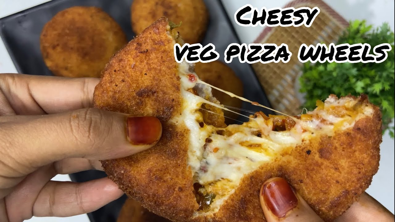 Cheesy pizza bread wheels| Veg pizza wheels| Evening snack recipe| # ...