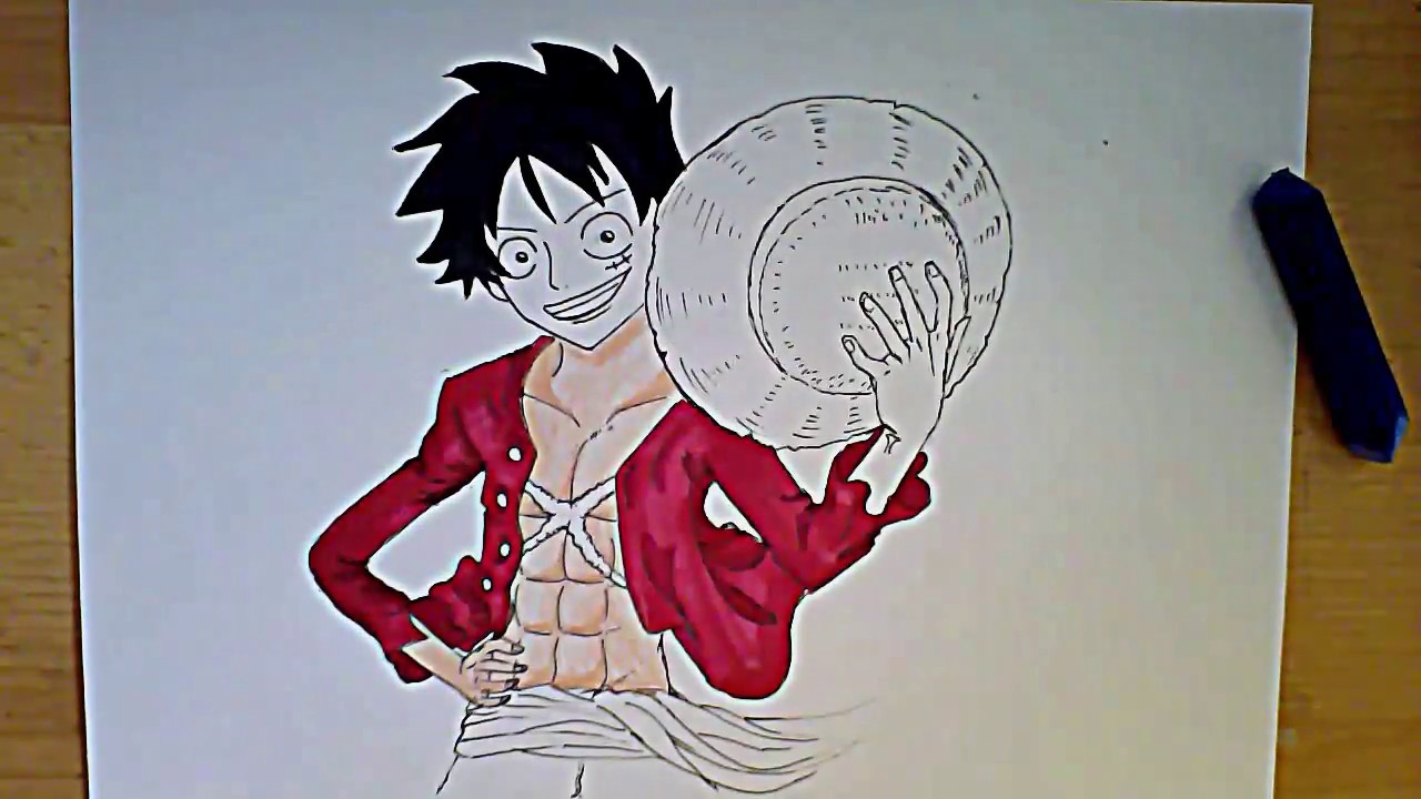 How to draw Luffy (ger. Ruffy) [ONE PIECE] full version - YouTube