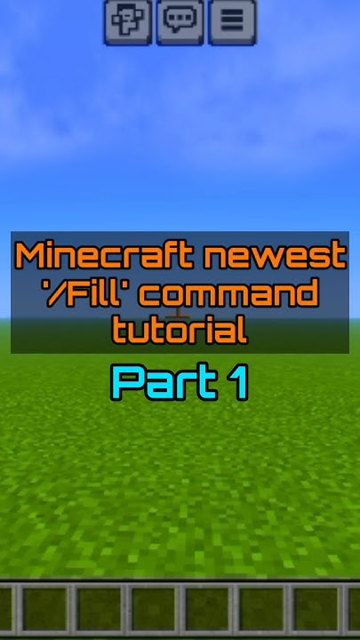 Minecraft fill command tutorial - Part 1 - YouTube