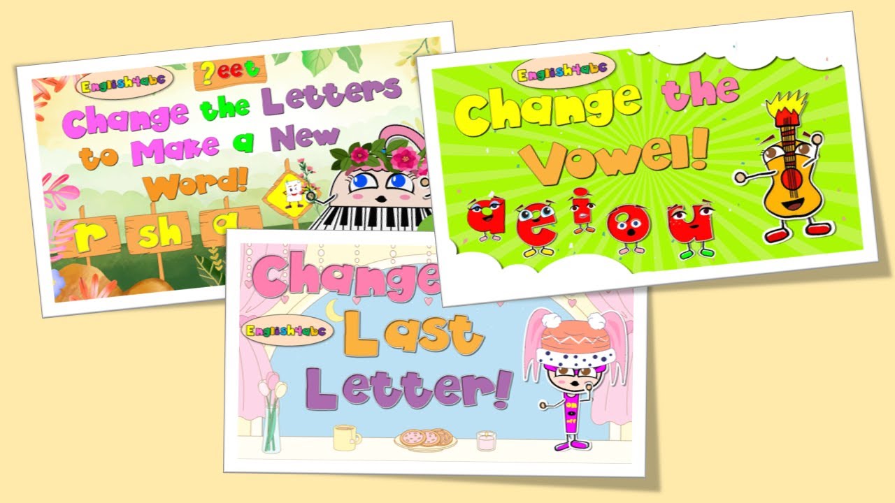 Change the First, Middle, Last Sounds / Make a New Word / Three Phonics ...