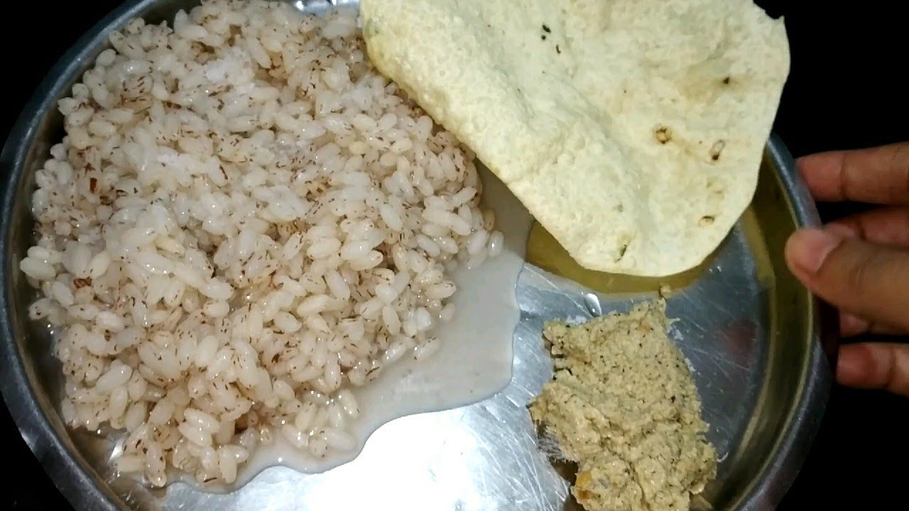Mangalore Special Lunch / Village style Lunch /Ganji and Urad daal ...