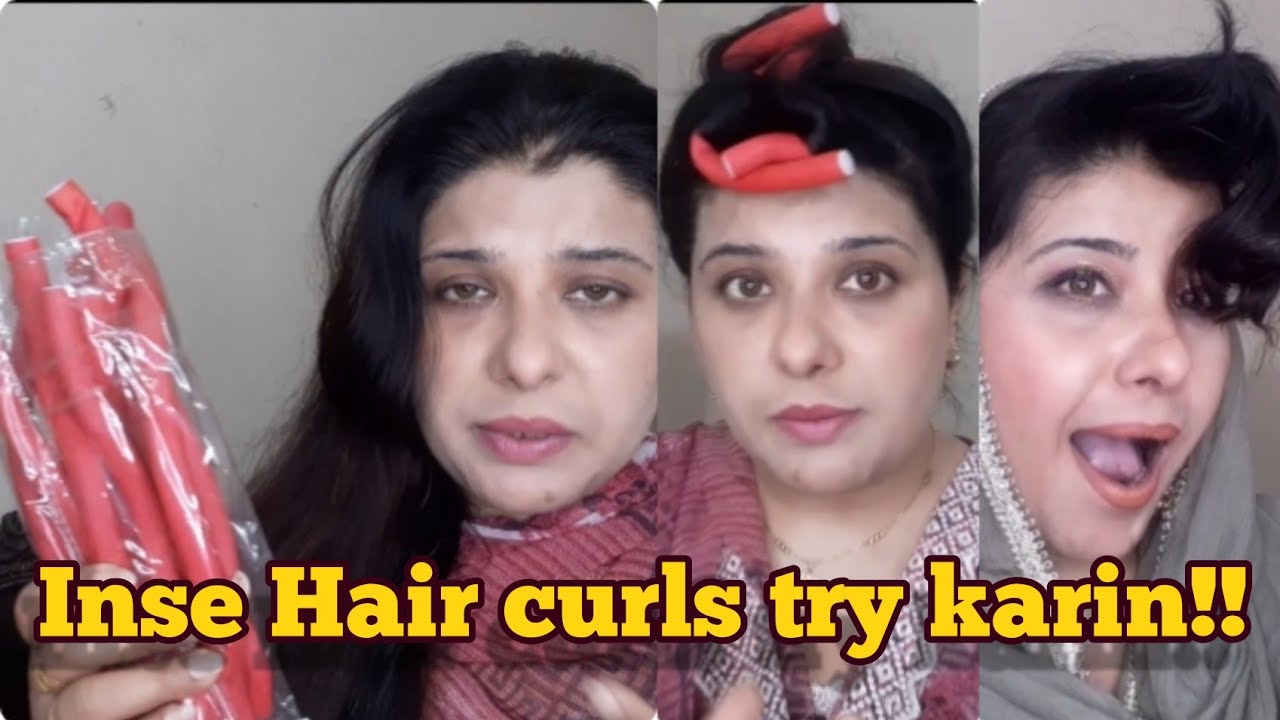 Cold hair curls with rods By beautifully blessed - YouTube