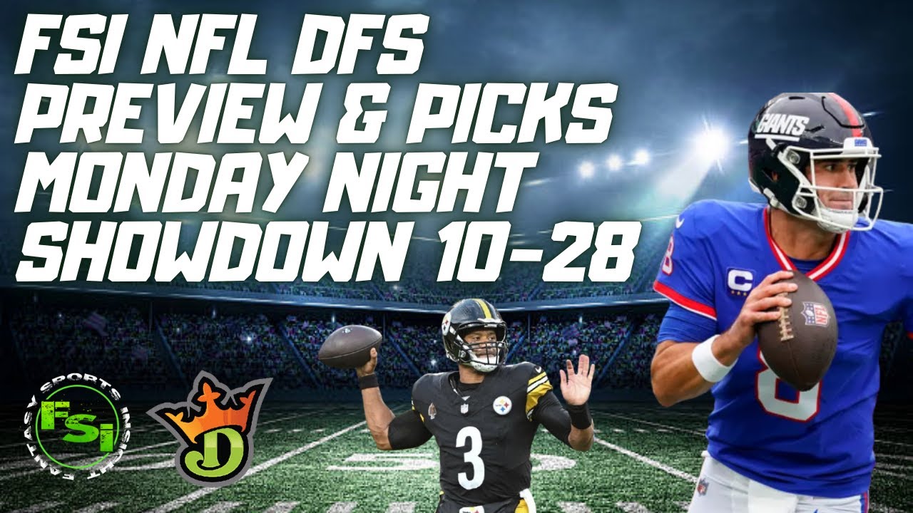 NFL DFS Showdown Preview Show - Monday Night Football - Giants and ...