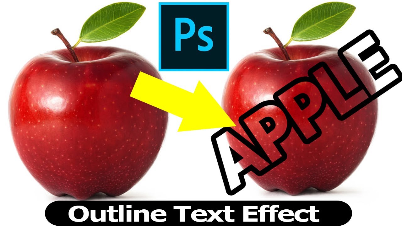 Outline Text Effect in Photoshop tutorial cs6 2023 - YouTube