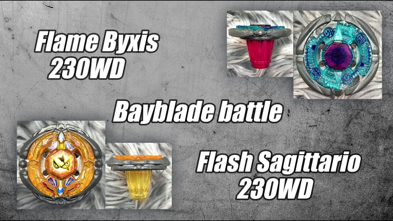 Flash Sagittario 230WD vs Flame Byxis 230WD Beyblade Battle - YouTube